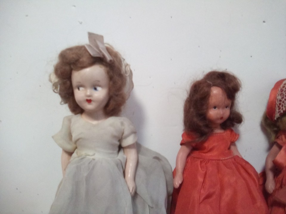 3 Vintage Composition Storybook Dolls One Doll Has Eyes Looking ...