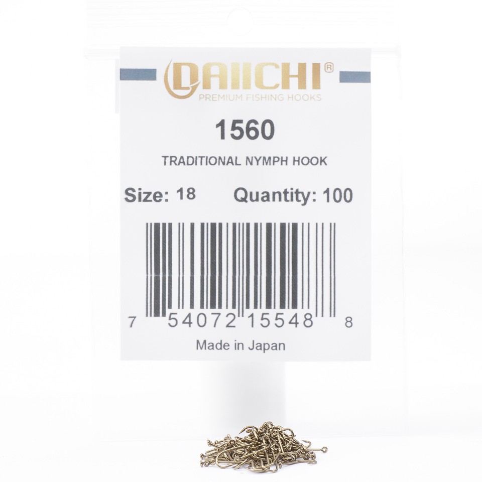 Daiichi 1560 Traditional Wet/Nymph Hooks - 100 Pack - All Sizes - FREE ...