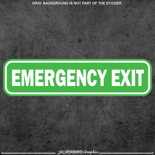 1x Emergency Exit sticker warning caution vehicle bus safety vinyl door ...