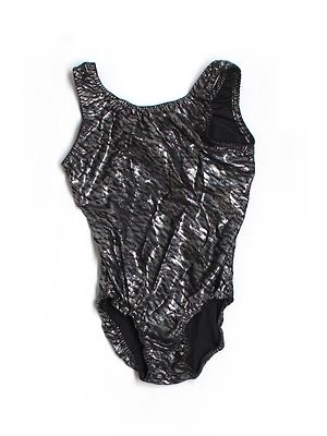 Girl Tumblewear Black Silver Foil Gymnastics Leotard Size 6 | eBay