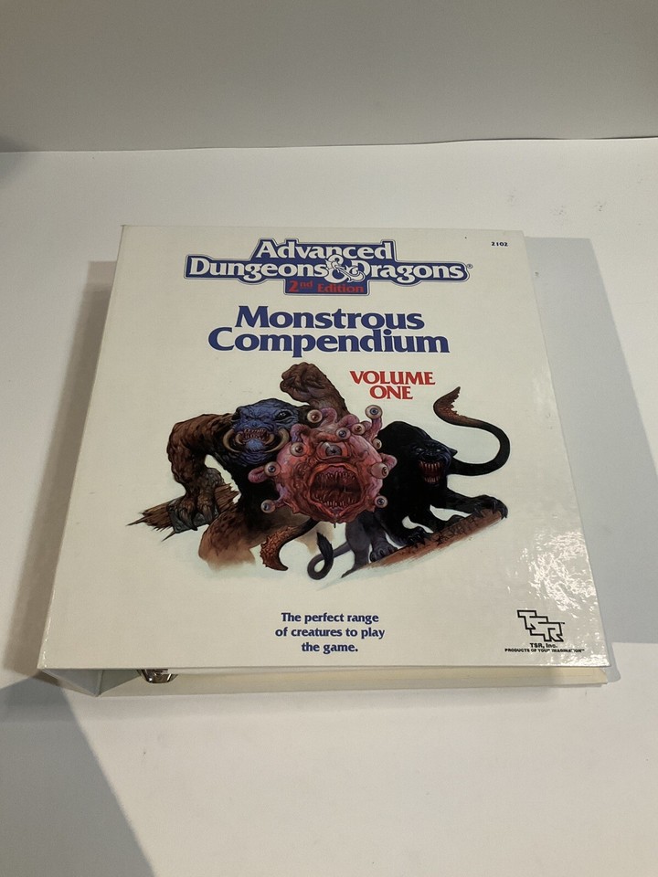 Advanced Dungeons And Dragons Monstrous Compendium Volume One 2102 TSR ...