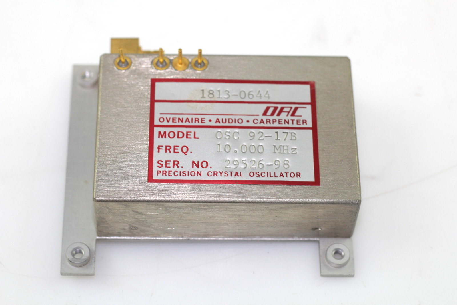 OAC Frequency Control OSC 92-17B 10.000MHz Precision Crystal Oscillator ...