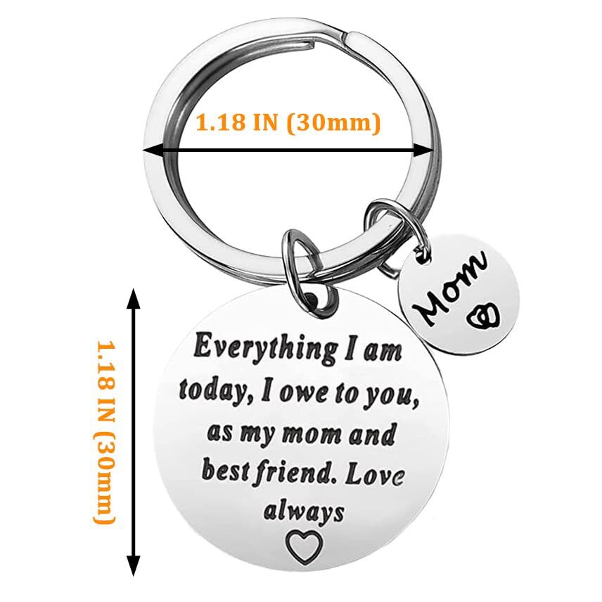 Keychain Mother Day Keychain,Mom Birthday Gifts from Daughter Keychain ...