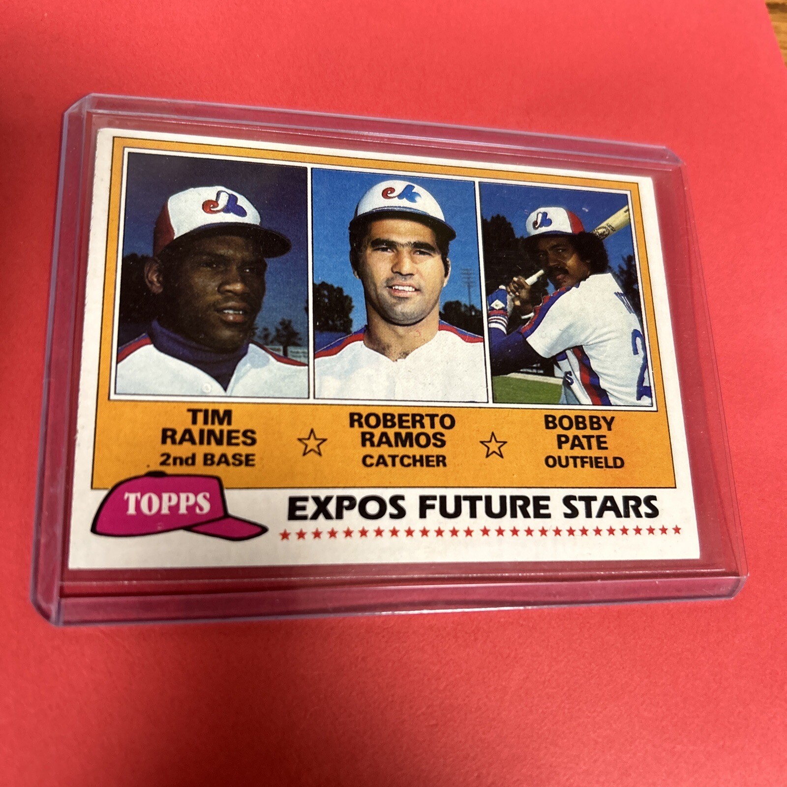 1981 Topps Expos Future Stars ROOKIE- Tim Raines/Roberto Ramos/Bobby ...