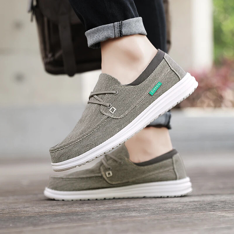 Summer Men's Canvas Shoes Breathable Casual Shoes Loafers Slip on ...