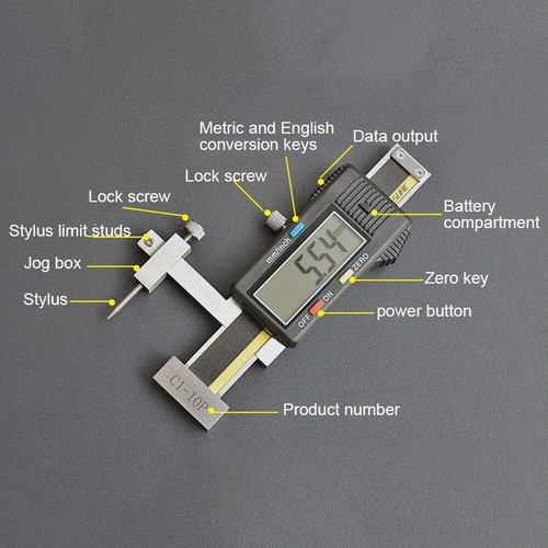 0 ± 10mm Slide Caliper Ruler Accuracy Measuring Digital Depth Vernier ...