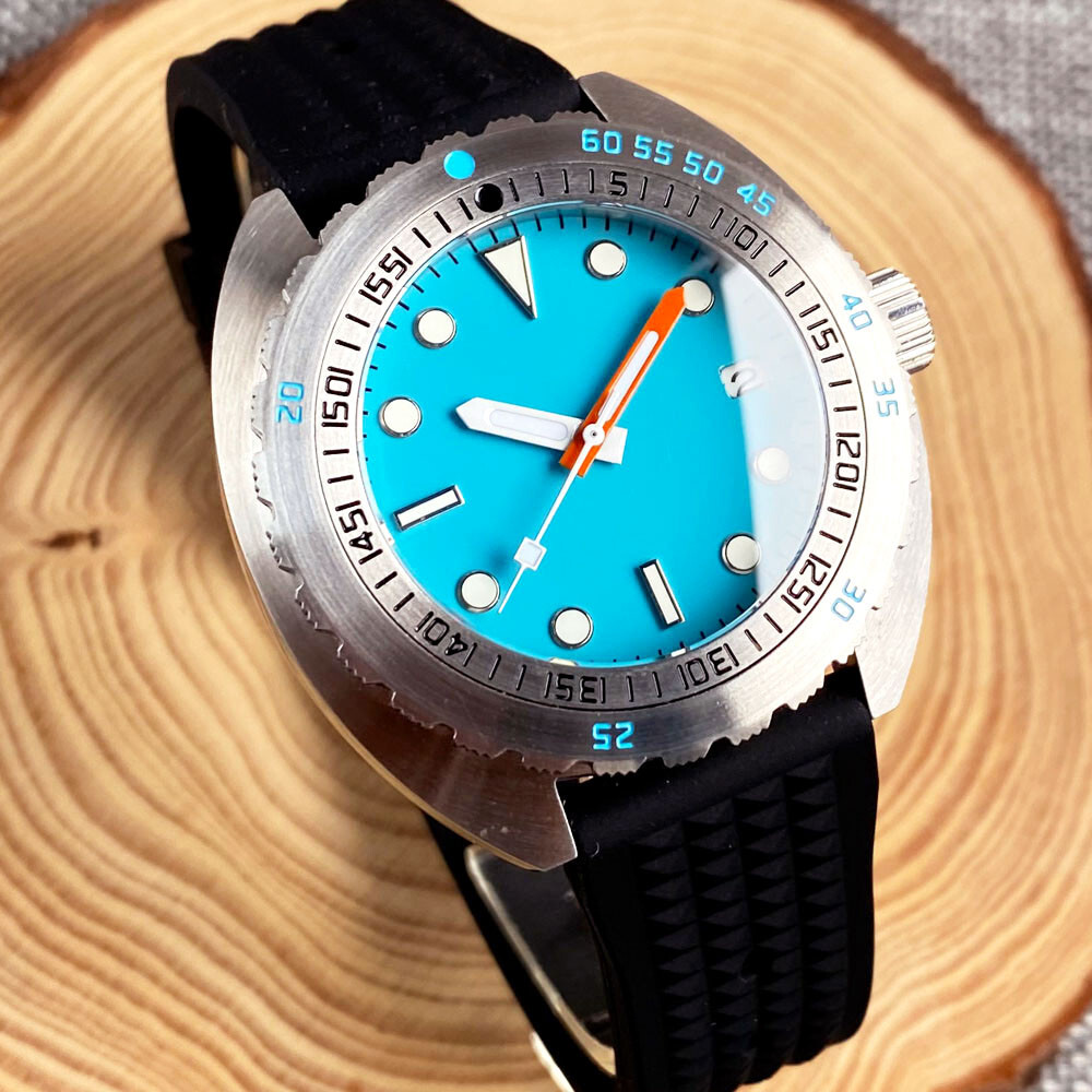 20ATM 42mm Tandorio Blue Dial NH35A Automatic Diving Mens Watch ...