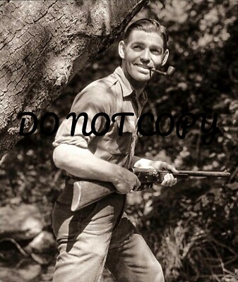 ANTIQUE REPRO 8X10 PHOTO HOLLYWOOD ACTOR CLARK GABLE REMINGTON MODEL 8 ...