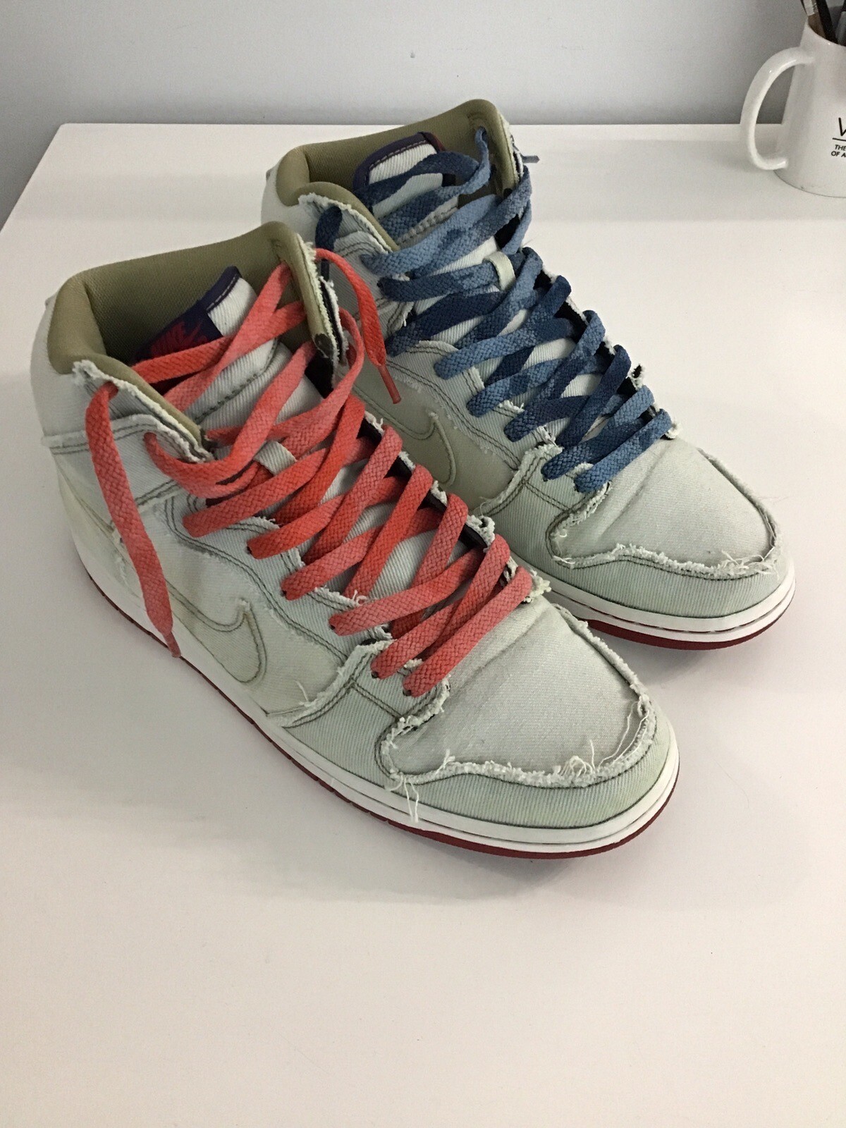 Size 11 - Nike SB Dunk High x Reese Forbes Denim 2017 ( Custom ...
