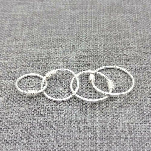 10prs of 925 Sterling Silver Shiny Earring Hoops Ear Wire Hoop 8mm 9mm ...
