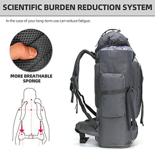 Waterproof Camping Hiking Backpack 70l/100l Molle Rucksack Large ...