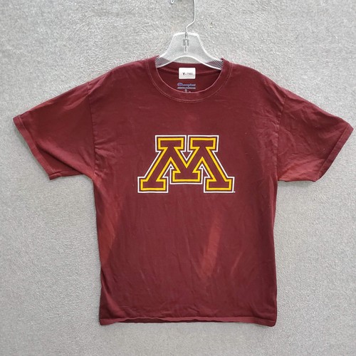 Minnesota Golden Gophers Men T-Shirt Medium Red Team Logo Champion Tee ...