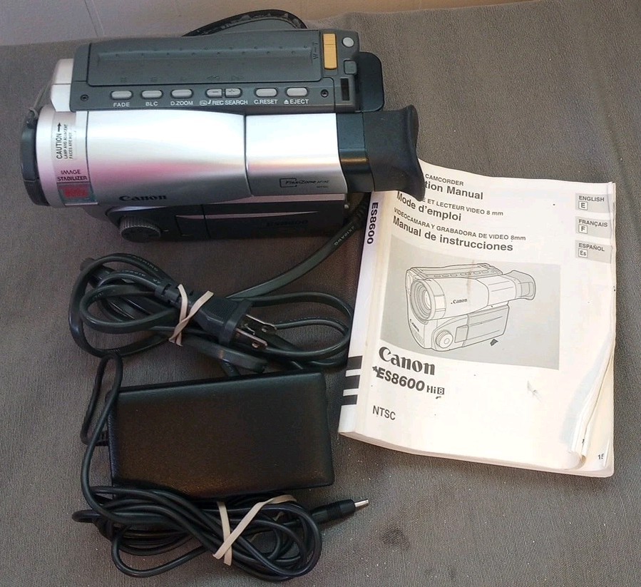 Canon ES8600 ES8600A HI8 HI 8 8mm Video8 Camcorder VCR Player Video ...