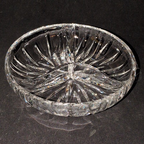GORHAM STAR BLOSSOM 3 PART RELISH DISH, Cut Crystal, 7 1/2", Made in ...