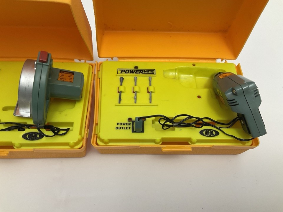 Vintage 1969 Ideal Power Mite Lot Mini Circular Saw & Drill - Not ...