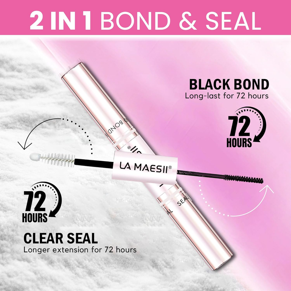 Lash Cluster Glue, Lash Bond and Seal for Eyelash Clusters, 10Ml Bond ...