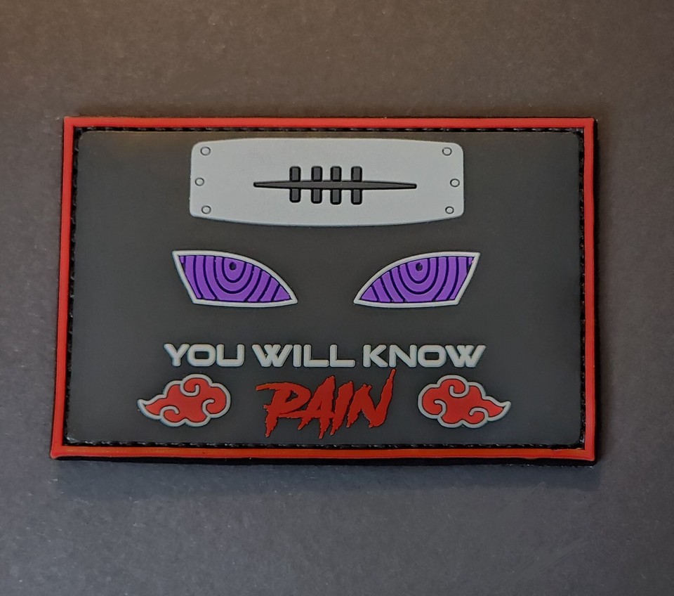 You Will Know Pain - Hook & Loop PVC Anime Morale Patch | eBay