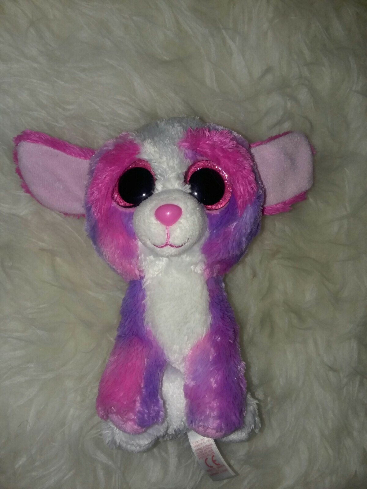 Sherbert the Dog Exact Boo #140 RETIRED TY beanie Boos 6" Glitter EYES ...
