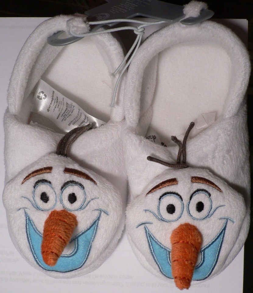 DeLuXe~OLAF~FaCe~PLUSH~SLiPPerS~Costume~UniSex~FROZEN~NWT~Disney Store ...