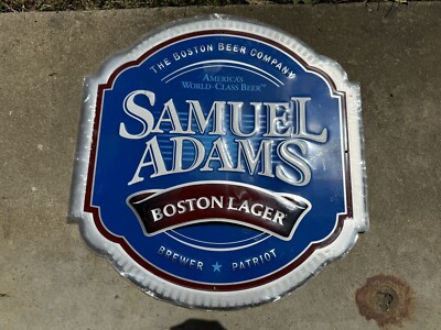 Samuel Adams SIGN tin The Boston Beer Company Brewer Patriot Boston ...