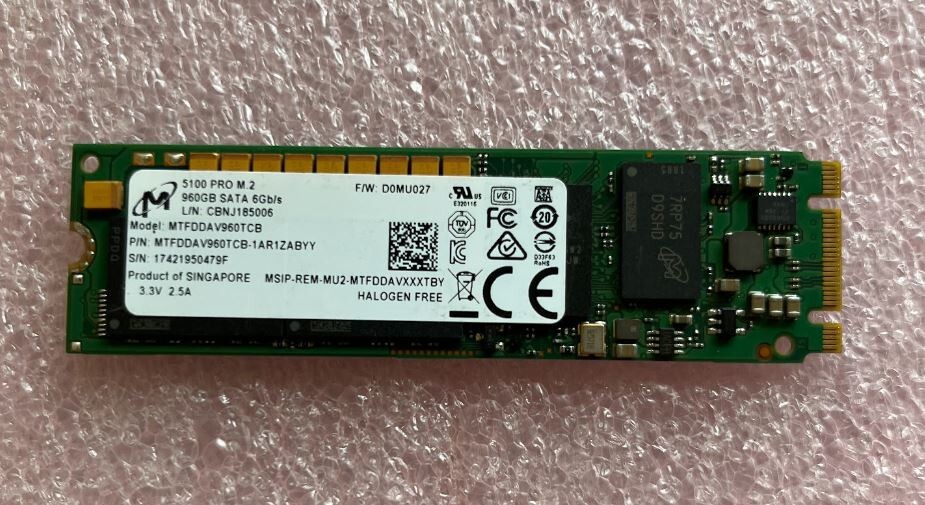 Micron 960GB 5100 PRO M.2 SSD SATA Solid State Drive MTFDDAV960TCB | eBay