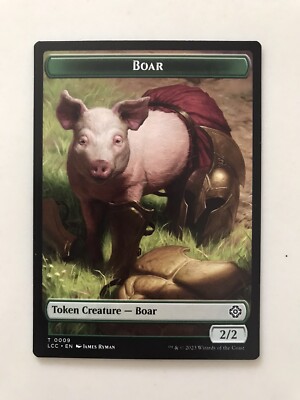 Boar / Merfolk 0003 Token MTG Magic the Gathering Card NM Mint Lost ...