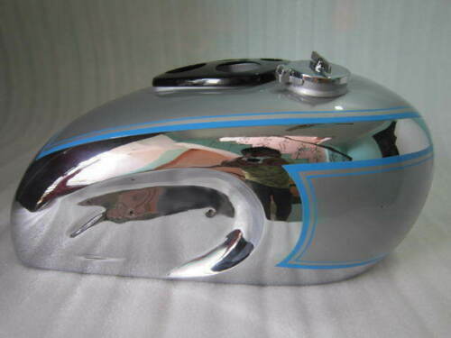 Triumph T90 5T Speed Twin Chrome Silver Painted Petrol Fuel Gas Tank ...