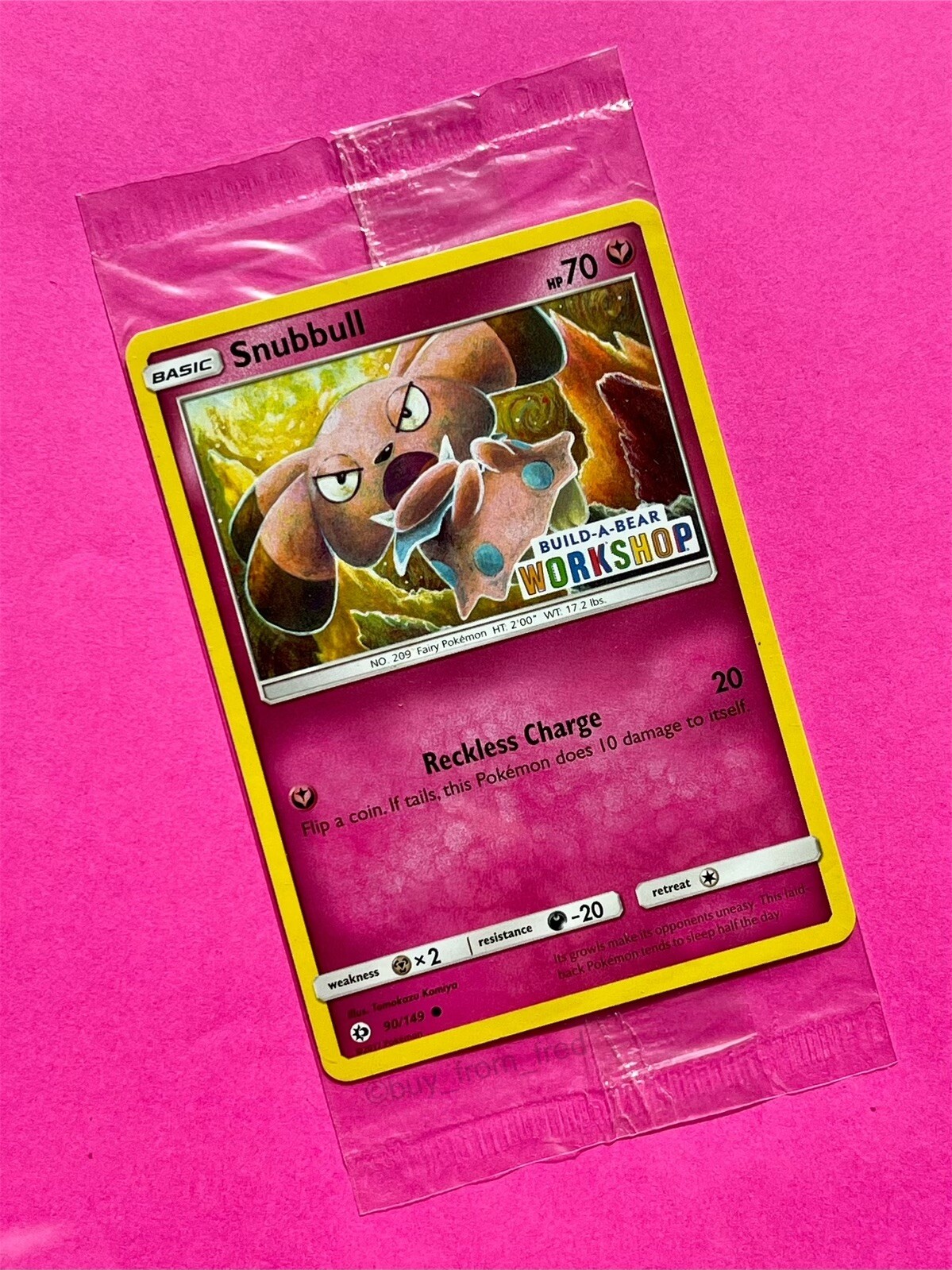 Build a Bear Pokemon Card Snubbull Promo Trading Card TCG SEALED NEW | eBay