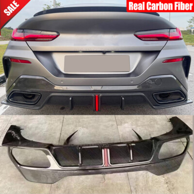 For BMW 8 Series G16 M850i M-Sport 2018-22 Real Carbon Rear Bumper ...