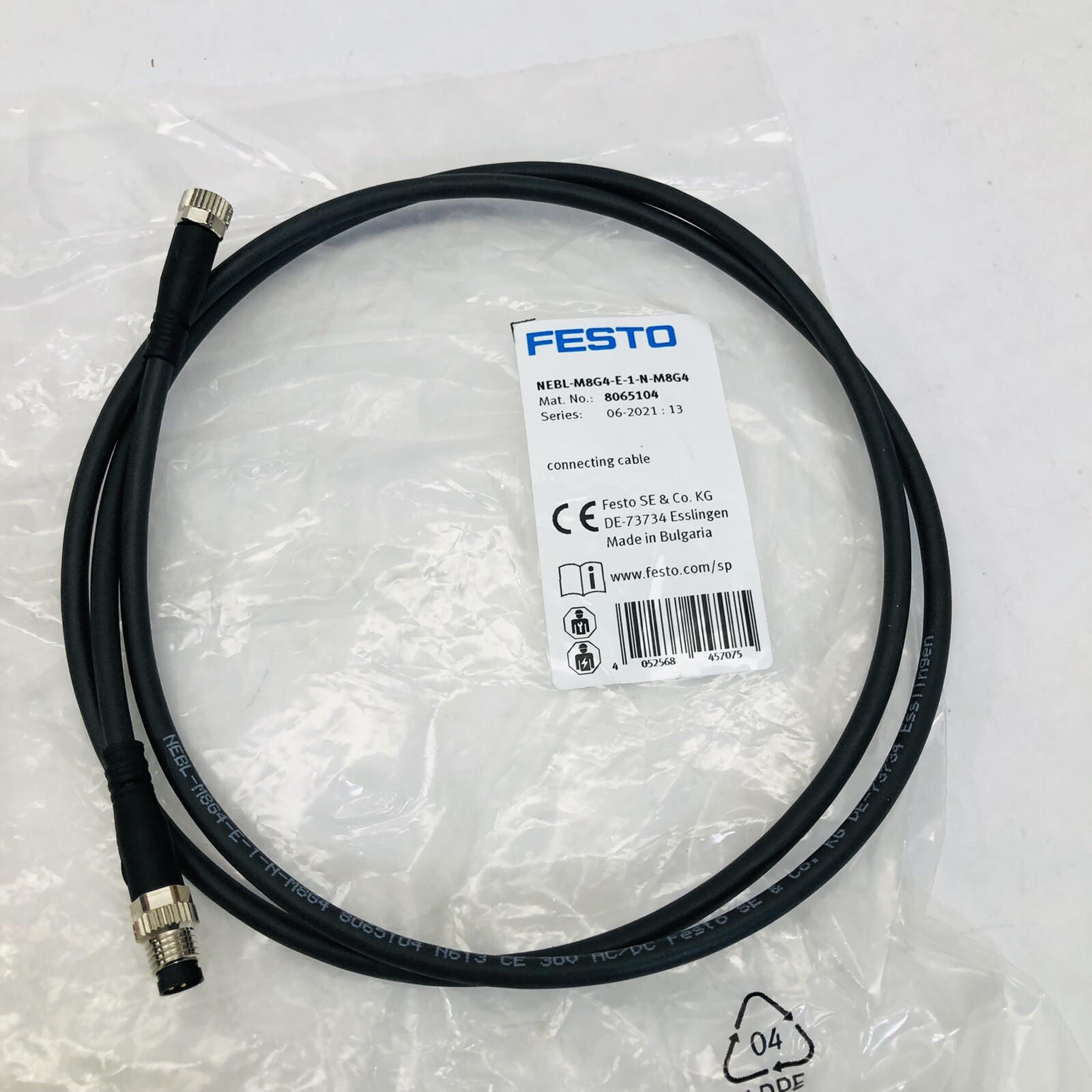 FESTO # NEBL-M8G4-E-1-N-M8G4 CONNECTING CABLE | eBay