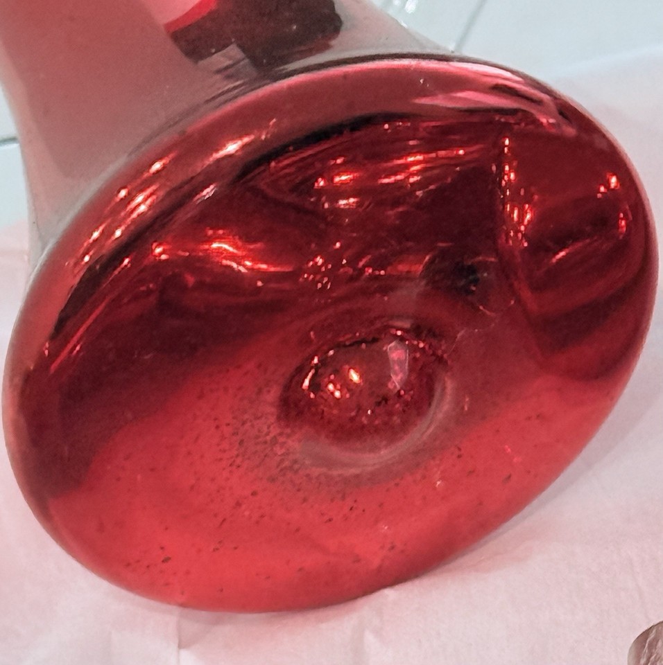 Lot Of 10 Vintage Red Bell Mercury Glass Christmas Ornaments - 3" | eBay