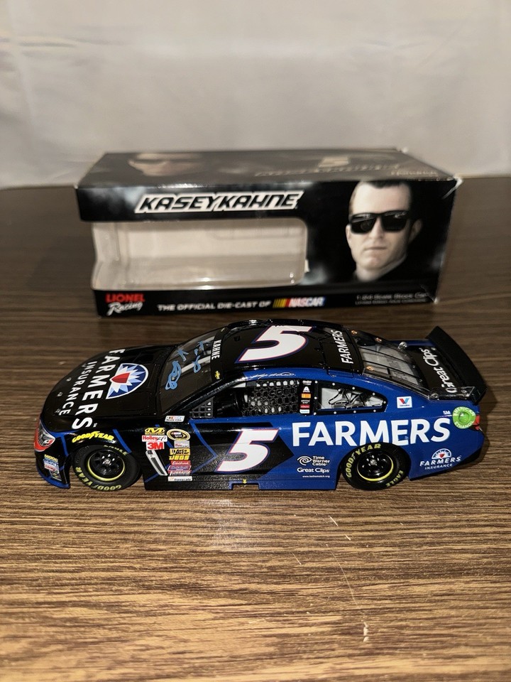 Signed 2015 Kasey Kahne #5 SS Farmers Insurance 1/24 NASCAR Diecast | eBay