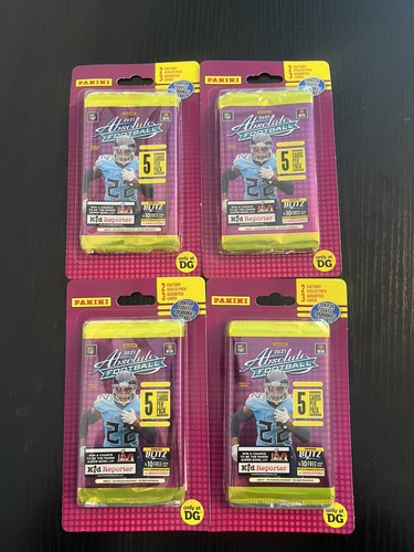 (4) 2021 Panini Absolute Football Blister Sealed 2 Packs / 13 Cards ...