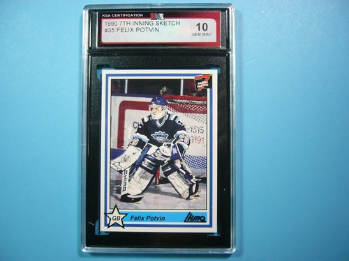 1990 1990/91 7TH INNING SKETCH HOCKEY CARD #35 FELIX POTVIN ROOKIE RC ...