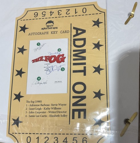 The Fog Signed Autograph Script John Carpenter Jamie Lee Curtis Movie ...