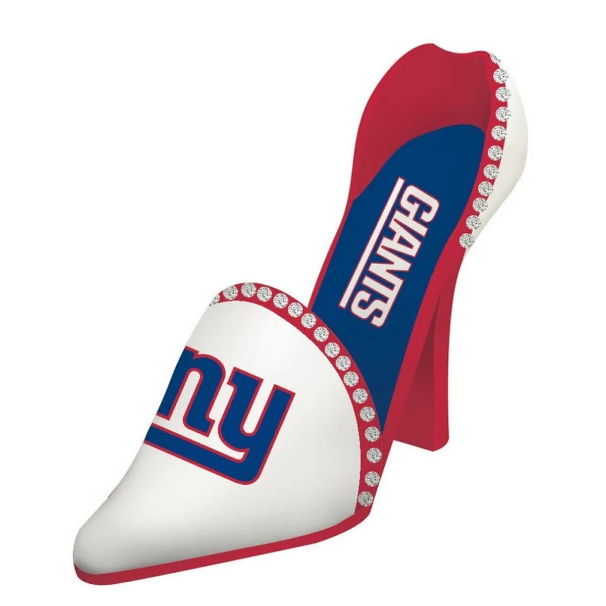 NFL New York Giants Rhinestone Stiletto High Heel Shoe Wine Bottle ...