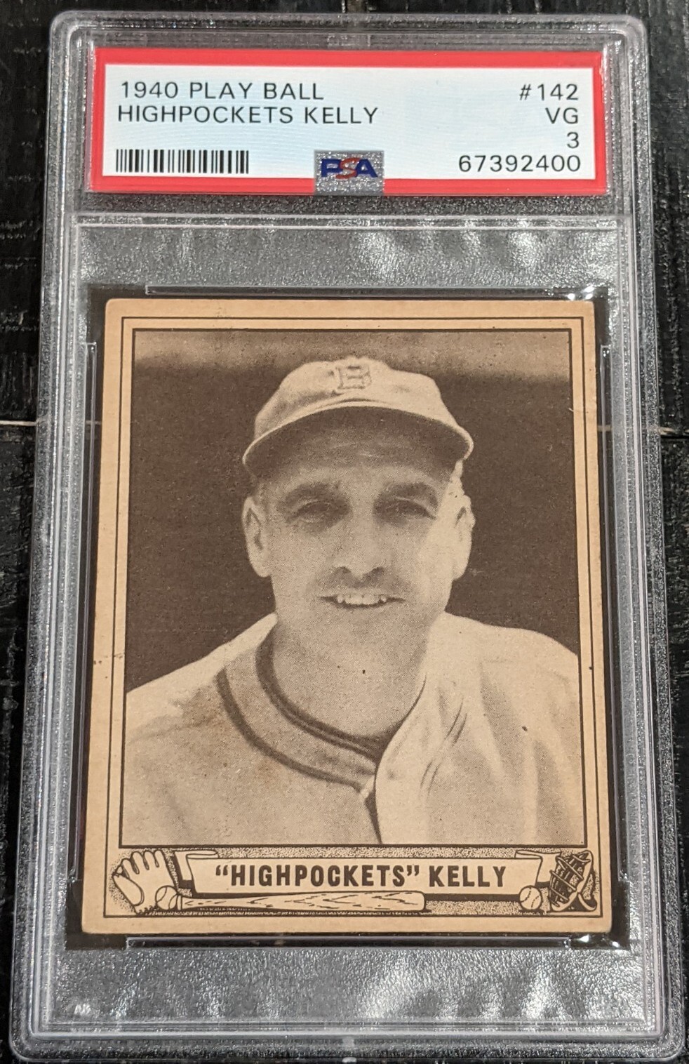 1940 Play Ball Highpockets Kelly PSA 3 VG #142 Chicago Giants Boston ...