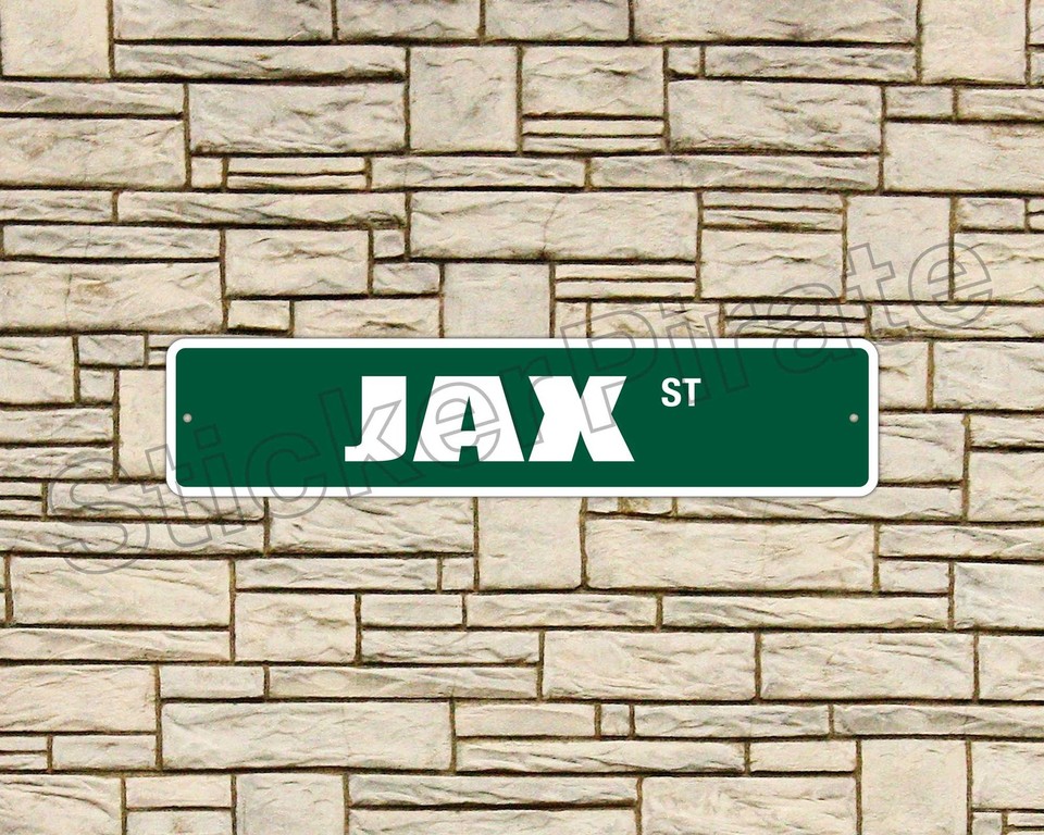 *Aluminum* Jax St 4" x 18" Metal Novelty Street Sign SS 1916 | eBay