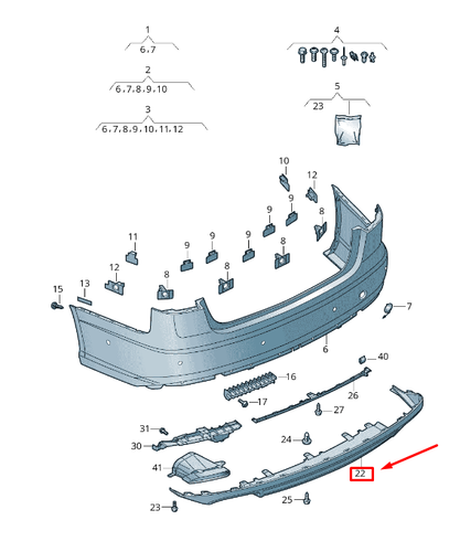 AUDI A6 Avant C7 Rear Bumper Spoiler 4G0807521P9B9 NEW GENUINE | eBay UK