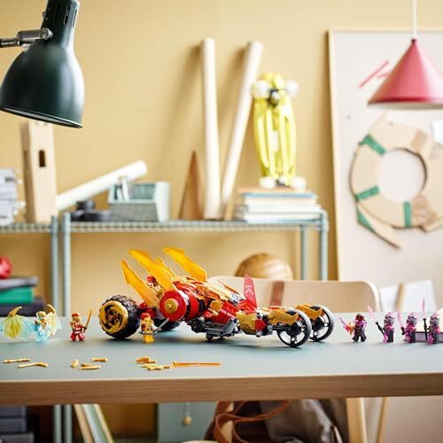 LEGO Ninjago Kai's Golden Dragon Raider 71773 Toy Block Present Vehicle ...