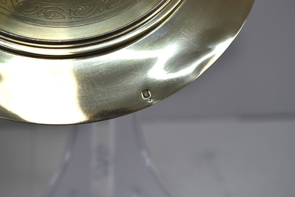 Nice Antique All Sterling Silver Paten for your Chalice, Jesus ...