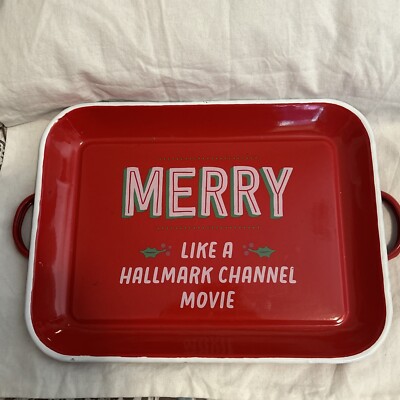 Merry Like a Hallmark Channel Movie Serving Tray, 13x10.25 ~ Used | eBay
