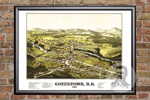 Vintage Goffstown, NH Map 1887 - Historic New Hampshire Art - Old ...