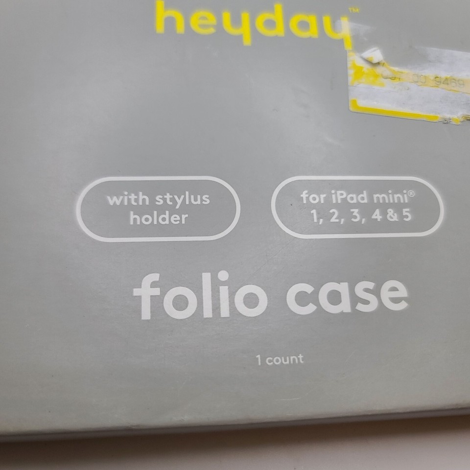 Heyday Blue Folio Case For iPad Mini 1,2,3,4 & 5, With Stylus Holder ...