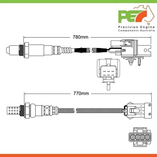 2x New * OEM * Pre-Cat & Post-Cat Oxygen Sensors For Volvo S80 2.8L ...