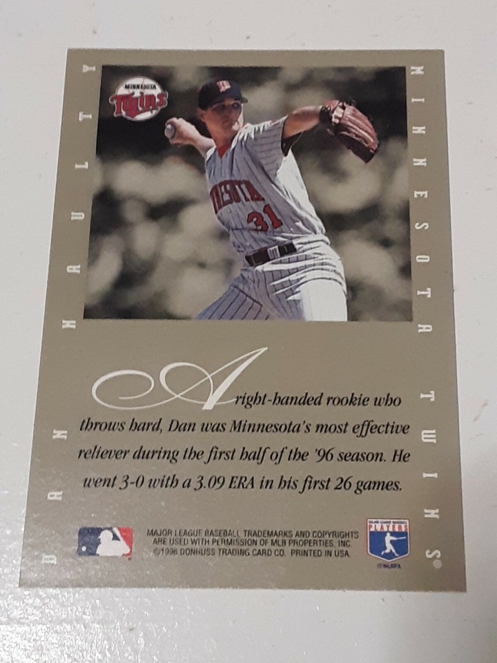 Dan Naulty Minnesota Twins 1996 Leaf Certified Autograph Card | eBay
