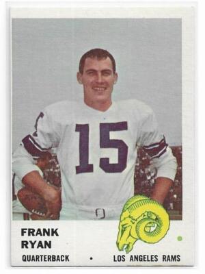 FRANK RYAN 1961 Fleer Football card #98 LA Los Angeles Rams EX | eBay