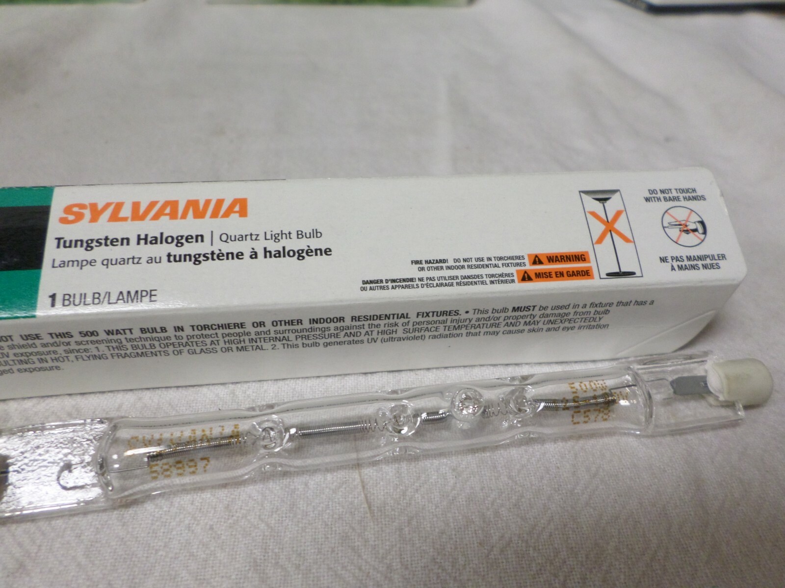 LOT OF 8 Sylvania 500T3Q/CL 500W 130V Halogen Double End Bulbs | eBay