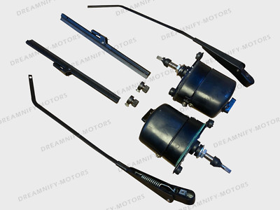 2 x Windshield Wiper Motor kit 12 volt For Willys jeep CJ2A CJ3A CJ3B ...