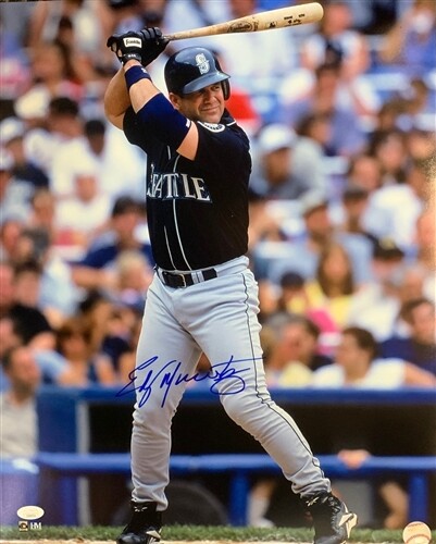 Mariners Hall of Famer EDGAR MARTINEZ Signed 16x20 Action photo #1 AUTO ...